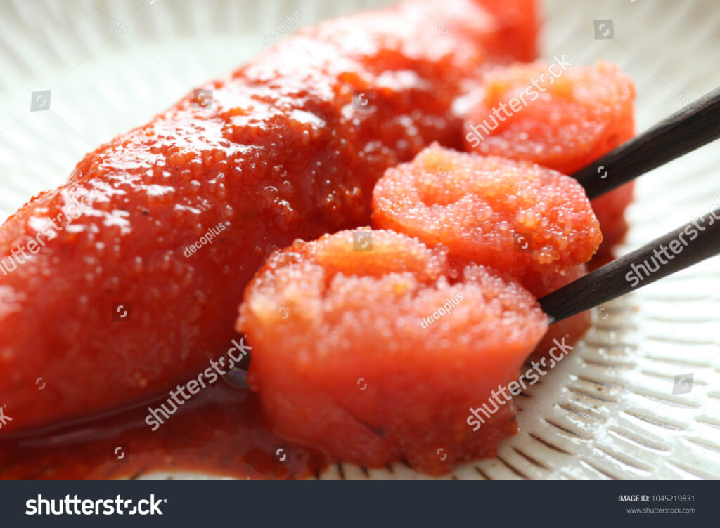 stock-photo-japanese-mentaiko-spicy-seasoned-cod-roe-1045219831 | HH ...